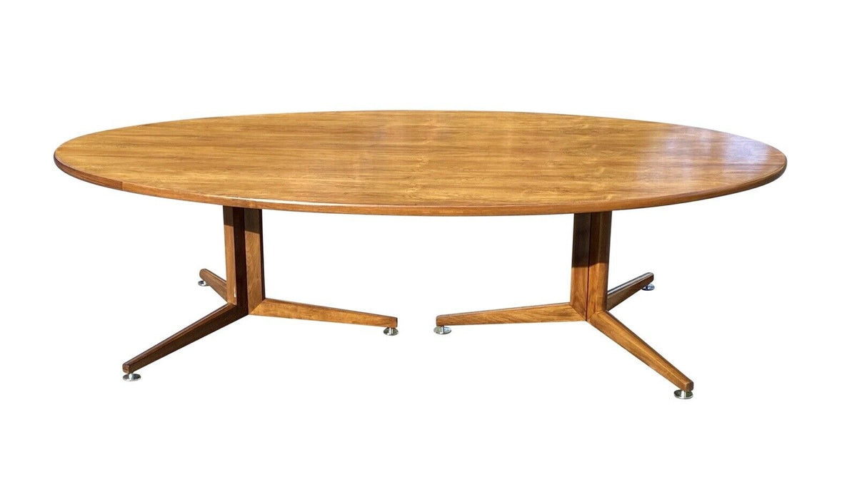 Vintage Mid Century Modern Dunbar Walnut Conference Table - Edward Wor ...